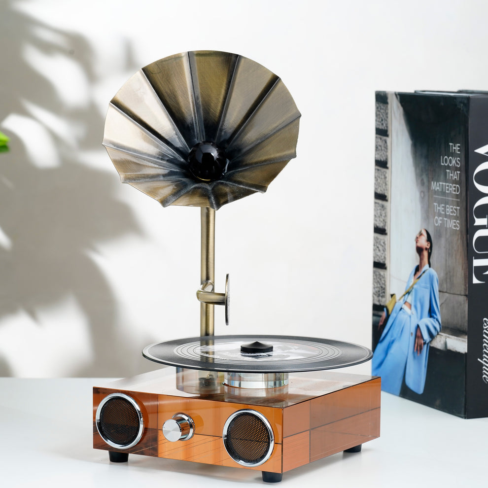 The Playback Crystal Table Showpiece (Amber Brown) by La Muse | Vintage ...